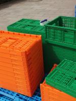China PE/PP Orange Plastic Fridge Food Storage Bins The Perfect Addition to Any Kitchen for sale