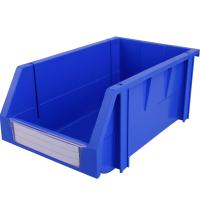 China Customer Logo Solid Box Stackable Plastic Shelf Bin for Workshop Storage in Warehouse for sale