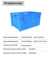 China Plastic Turnover Box Perfect Solution For Eggs Transport In Logistic Storage for sale