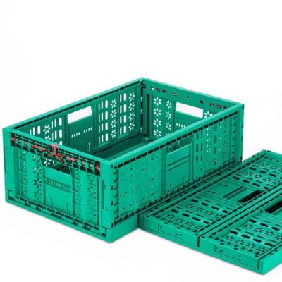 China 400x300 HDPE Plastic Foldable Folding Vented Collapsible Storange for Fruit and Vegetable for sale