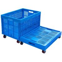 China Collapsible Outdoor Storage Container Plastic Folding Bins with Mesh Style PP Material for sale