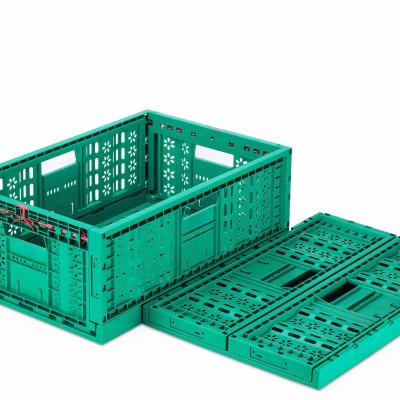 China PP/PE Stackable Folding Plastic Crate for Storage of Vegetables and Fruits 600*400*225mm for sale