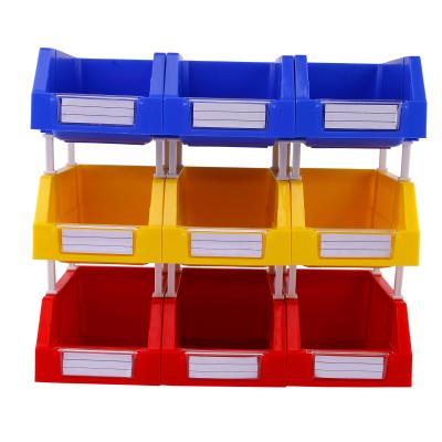 China Customized Color Plastic Workbench Bins Stacking Organizer Container for Hanging Storage for sale