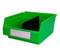 China Solid Plastic Nesting Bin Storage Tray with Divider Industrial Warehouse Storage Solution for sale