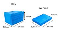 China Convenient and Space-Saving Collapsible PP Plastic Container for Warehouse Storage for sale
