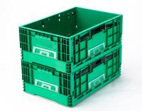 China Customized Logo Folding Container Collapsible Box Plastic Foldable Turnover Crate for sale