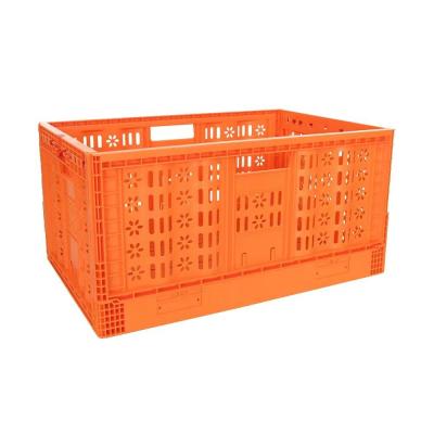 China Mesh Style Eco-Friendly Collapsible Cotton Rope Planter Basket Orange Home Decoration for sale