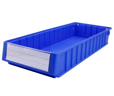 China Convenient Solid Box Style Eco-friendly PP Stack Bin Tools Storage Shelf with Divider for sale