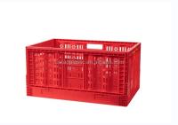 China Mesh Style Agriculture Foldable PP Crates for Fruit Mushroom Vegetables Storage Durable for sale