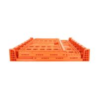 China Foldable Orange Plastic Storage Crate for Stackable and Space-saving Storage Solution for sale