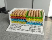 China Customized Logo Blue Egg Storage Box Refrigerator for Modern Chicken Grid Drawer Type for sale