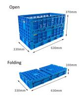 China Foldable Green Plastic PP Stackable Beer Wine Milk Crate with Storange Capability for sale