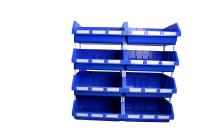 China 392x334x94mm Internal Size Custom Industrial Stacking PP Box for Plastic Hardware Bins for sale