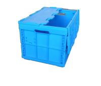 China Storage EU Industrial Logistic PP Turnover Nestable Stackable Tote Plastic Moving Box with Attached Lid for sale