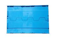 China Storage EU Industrial Logistic PP Turnover Nestable Stackable Tote Plastic Moving Box with Attached Lid for sale