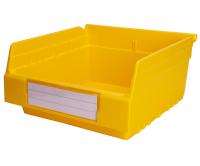 China Warehouse Stackable Tray Shelf Bin Workshop Industrial Plastic Solid Box PP Storage Crate for sale