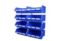 China Space-Saving Workshop Storage Stackable Shelf Bin with Divider and Solid Box Shelving for sale