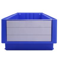 China Solid Box Style Polypropylene PP Removable Stackable Bin for Plastic Parts Storage for sale