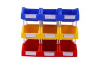 China Simplify Warehouse Organization with Stackable Plastic Bins Open Front and Back Desig for sale
