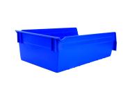 China Logo Customized Durable Stacking Plastic Shelf Storage Bin for Warehouse Organization for sale