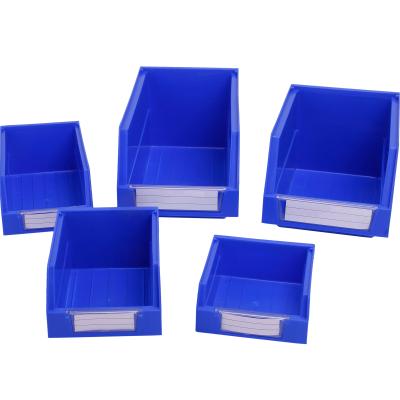 China Customized Color Open Hopper Front Bins for Plastic Stackable Warehouse Storage Box for sale
