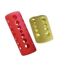 China Heat-Resistant Silicone Sleeve for Glass Baby Bottles for sale