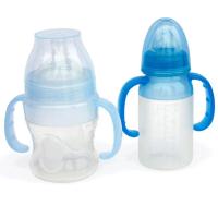 China Custom Color Food Grade Silicone Baby Bottle BPA Free for sale