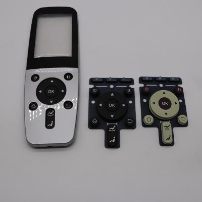 China Custom Silicone Rubber Keypad with PC Keycaps and Laser Backlight for sale