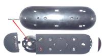 China Silicone Overmolded Remote Control Keypad with Plastic Base for sale
