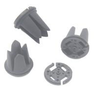 China Silicone Overmolded Plastic Auto Parts with PU Coating for sale