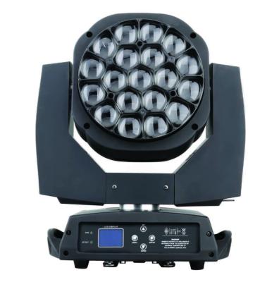 China 19 x 15w RGBW 4in1 Zoom Big Bee Eye Moving Head LED Stage Lights For Showing for sale