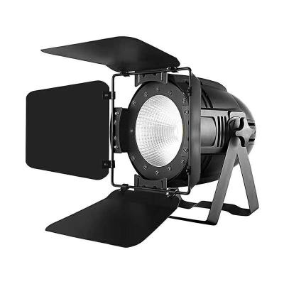 China High Power 3200k-6500k IP20 200W RGB/Warm White/White LED COB Par Lights with barndoor for sale