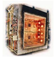 China ISO Flammability Testing Equipment / Large Scale Vertical Fire Resistance Test Furnace for sale