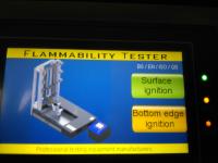China Automatic Multi-Purpose Textile Vertical Flammability Tester Touch Screen 220V 50Hz for sale