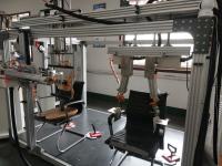 China EN1728 Chair Testing Machine Two Loading Cylinders 2000N Seat Back Durability Tester for sale