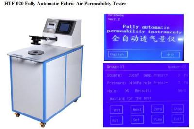 China Automatic Fabric Air Permeability Tester 1-40000mm/s 0-4000Pa Textile Testing Machine for sale