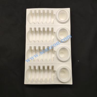 China 4-in-1 cosmetic eco-friendly paper pulp molded base. It is biodegradable, made of white high-quality dry-pressed sugarcane pulp through molding. for sale