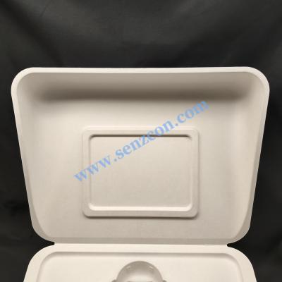 China The paper-plastic packaging for high-end beauty instruments is made by combining plant fibers through wet pressing. It features an embedded inner lining that stabilizes the product,providing shockproo for sale