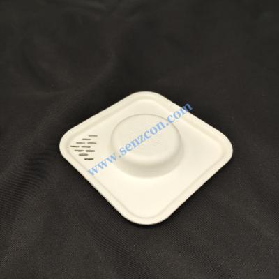 China Customized pulp-molded tea cup lids for Chinese tea with filter holes, meeting food safety standards, environmentally friendly and biodegradable. for sale