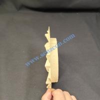 China Factory direct supply of yellow pulp-molded lotus-shaped packaging bases, used for jewelry and food. Environmentally friendly, degradable, scratch-resistant, and food-grade. for sale