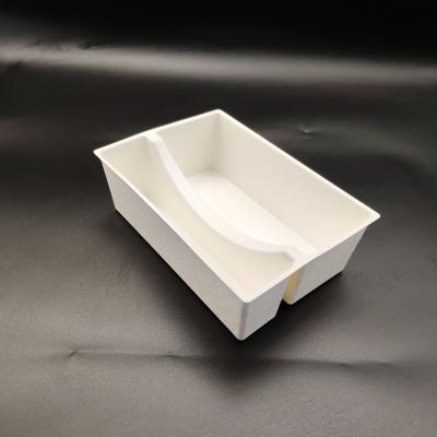 China Factory-direct pulp molded eco-friendly white boxes made of plant fiber sugarcane pulp by wet pressing, suitable for electronic products, with shockproof and drop-proof functions, and biodegradable. for sale