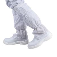 China White Cleanroom Safety Shoes with ESD 10^7Ω-10^9Ω Anti-Static & Steel Toe Cap - Washable Mesh Design for sale