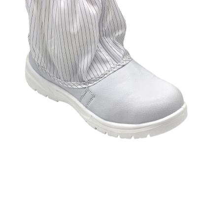 China White Cleanroom Safety Shoes with ESD 10^7Ω-10^9Ω Anti-Static & Steel Toe Cap - Washable Mesh Design for sale