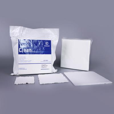China 6 Inch 120gsm Polyester Cleanroom Wipes 100pcs with Ultrasonic Sealed Edges for ISO Class 4 Environments for sale