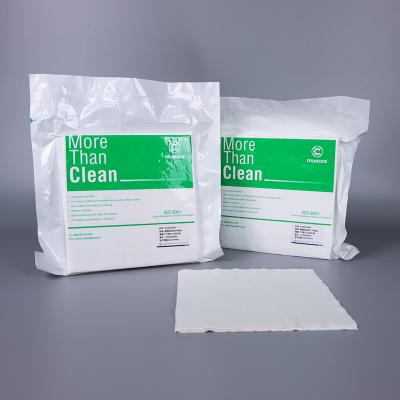 China 6x6 Inch Microfiber Cleanroom Wiper 195Gsm 100pcs LCD Wipes For Mobile Phone Printhead Cleaning for sale