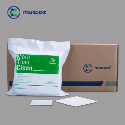China Promotional 180gsm 9x9inch Laser Cut Industrial Microfiber 100 Class Cleanroom Wiper for sale