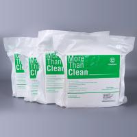 China 4x4 Inch Cleanroom Microfiber Wipes 180Gsm Class 1000 Disposable Rags 400Pcs Bags for sale