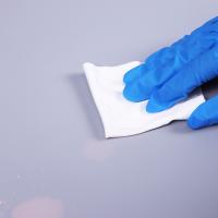 China 4x4 Inch Cleanroom Microfiber Wipes 180Gsm Class 1000 Disposable Rags 400Pcs Bags for sale