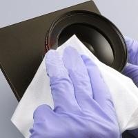 China 4x4 Inch 400 Pcs 110g Microfiber Cleanroom Wiper 100% Polyester Dust-Free Cloth for sale