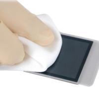 China Non Sterile 6 Inch Cleanroom Microfiber Wipes 75 Polyester 25 Nylon Laser Cut Class 100 Dry Wipes for sale